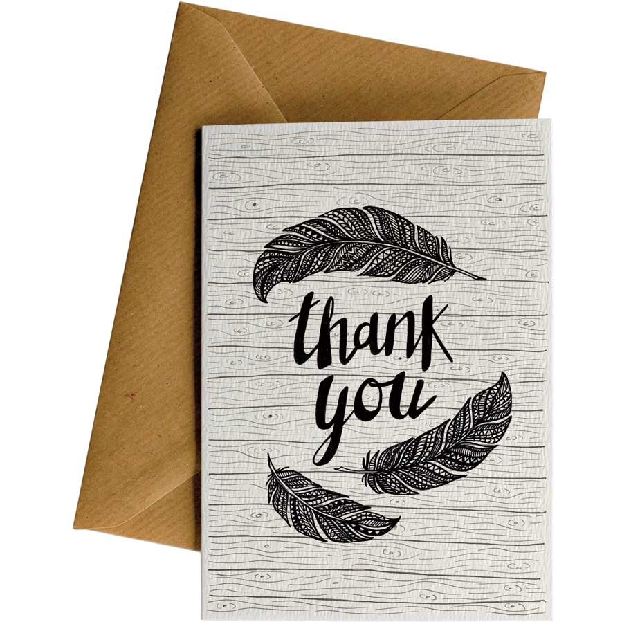 Thank You Feathers | Greeting Card – Lulu Lane NZ